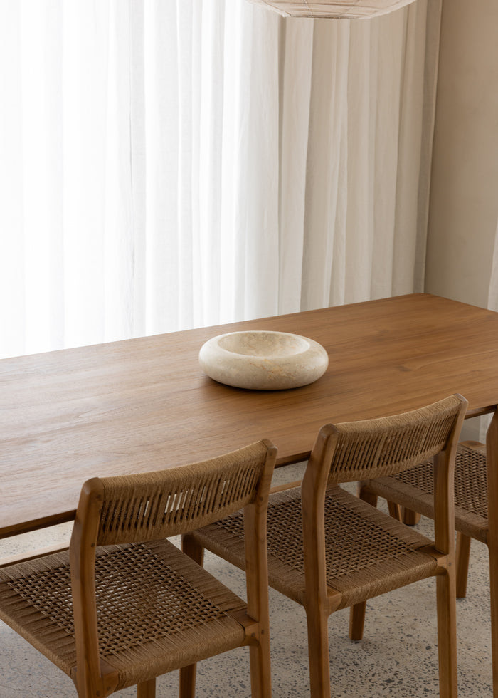 Glide Dining Table in Natural | Solid Teak Dining Furniture | Kayu ...