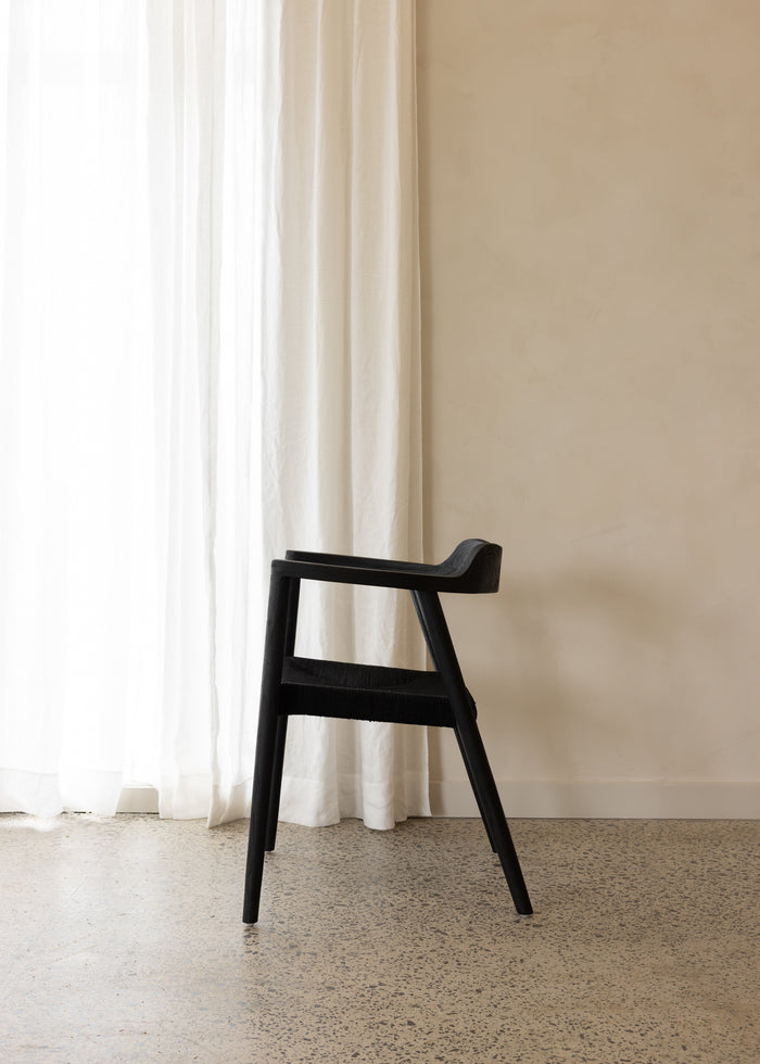 Bilbo Dining Chair in Black | Solid Teak Dining Furniture | Kayu Studio ...