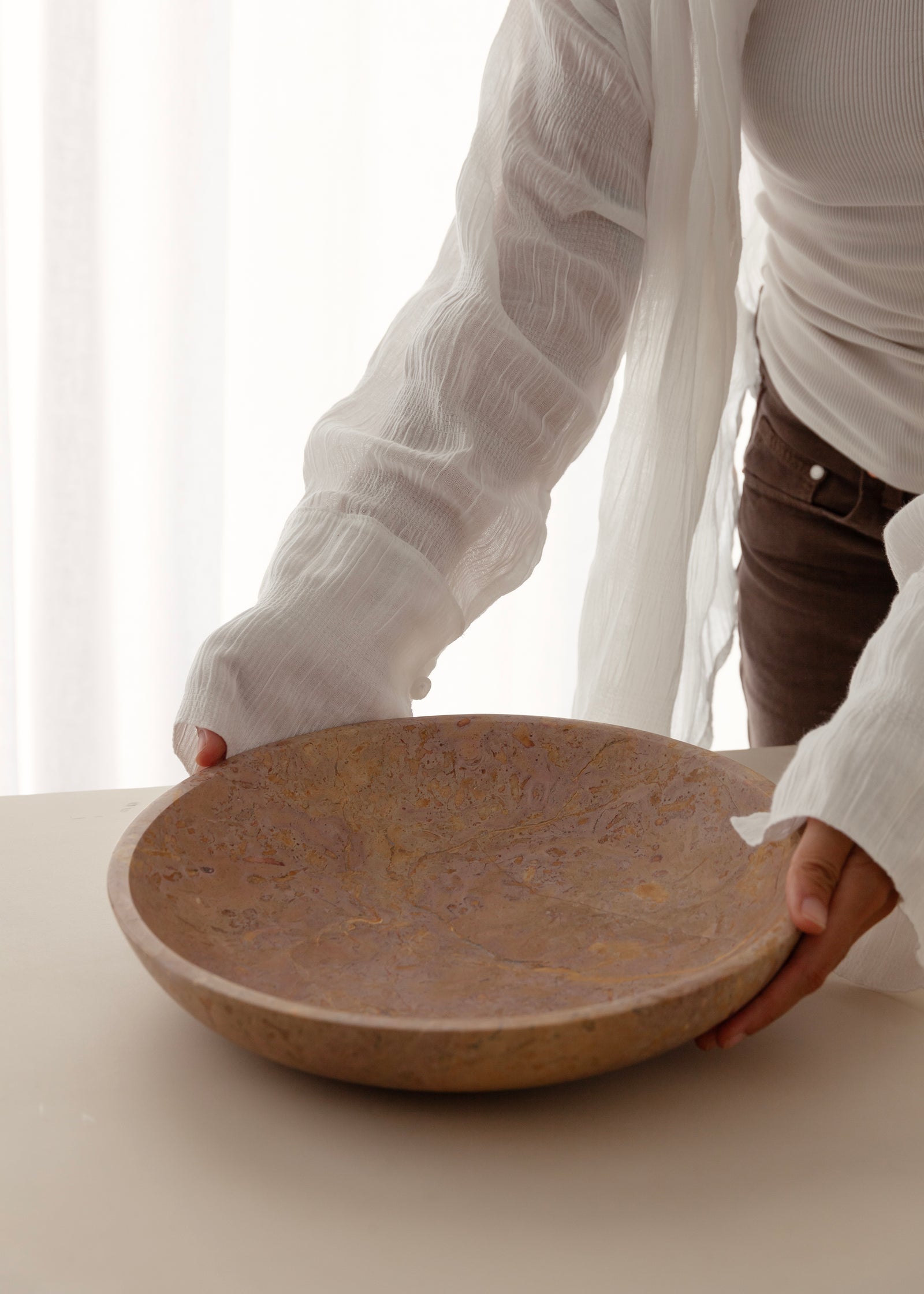 Nuru Marble Bowl | Handcrafted Decor & Homewares | Kayu Studio