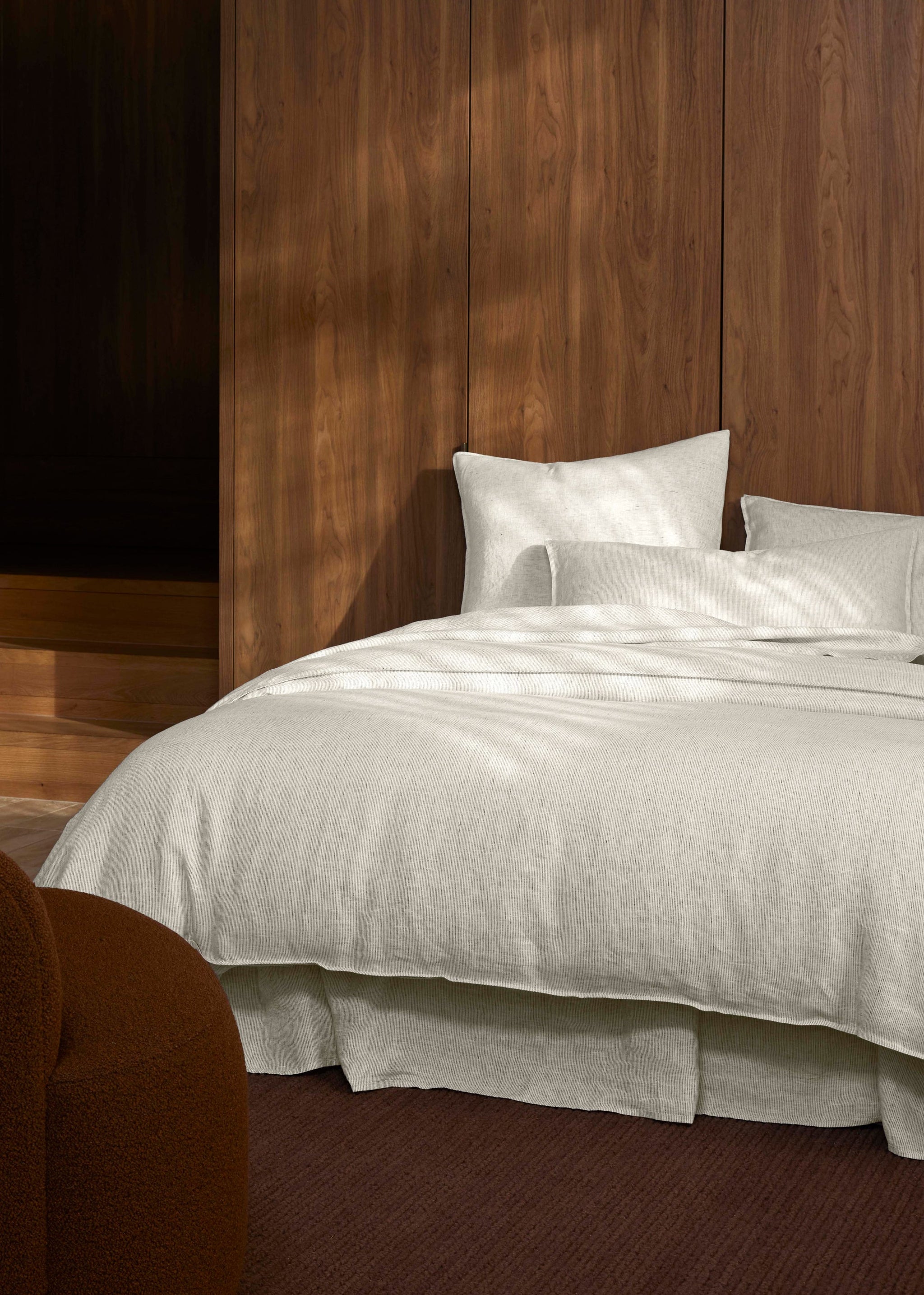 Sova Duvet Cover in Savanna Pinstripe | European Bed Linen | Kayu Studio